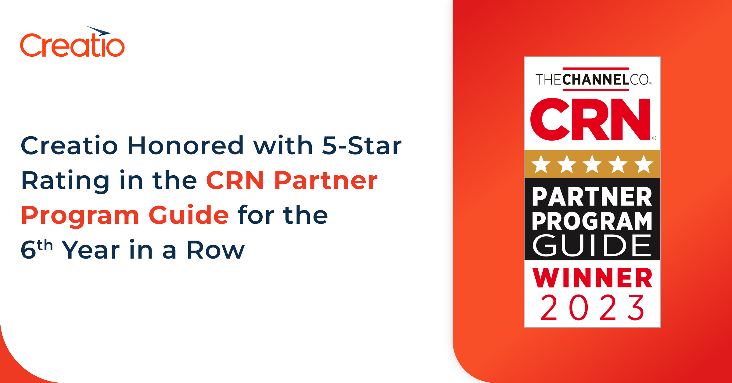 Creatio Honored with 5-Star Rating in the CRN Partner Program Guide for the 6th Year in a Row ...